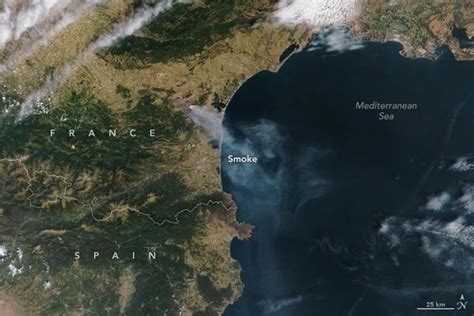 Wildfire Sweeps Through Southern France Nasa Science