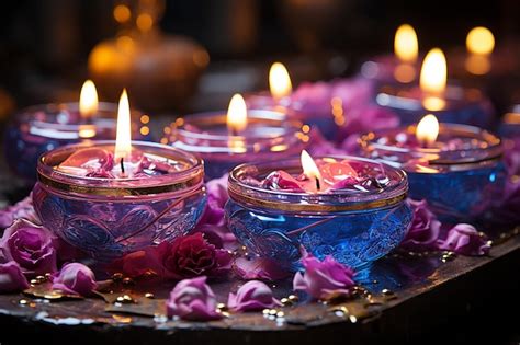 Premium Photo Scented Radiance Decorative Purple And Blue Fragrant