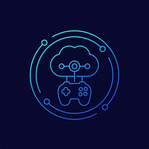 Premium Vector Game Server Icon Linear Design