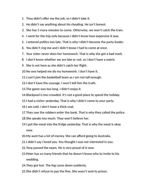 Conditionals Exercise Pdf