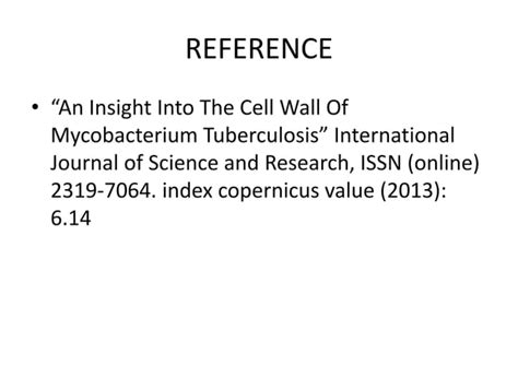 Structure Of Mycobacterium Phcl 413 Pptx