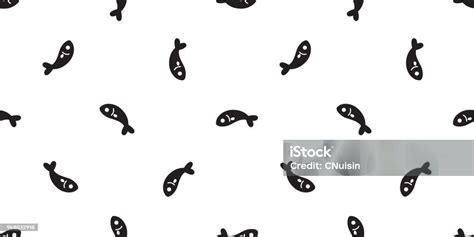 물고기 원활한 패턴 벡터 연어 상어 지 느 러 미 돌고래 고래 반복 격리 바탕 화면 배경 검은색에 대한 스톡 벡터 아트 및 기타