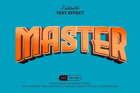 Master Text Effect 3d Curved Style Editable Text Effect 22958959