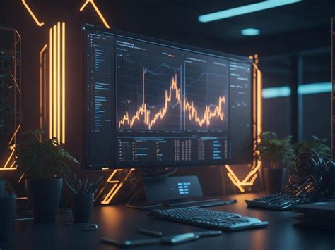 Premium Ai Image A Closeup Shot Of Two Monitors Showing A Crypto Trader Using The Binance