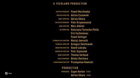 Credits Dying Light 2 Interface In Game