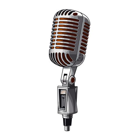 마이크 Png 클립 아트 흰색 배경에 빈티지 마이크 벡터 투명 Png 다운로드 만화 마이크 Png 클립 아트 Png 일러스트 및 벡터 에 대한 무료 다운로드