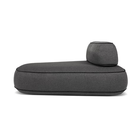 Skew Sofa With Chaise Longue Black