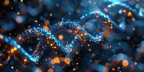 Glowing Double Helix Abstract Representation Of Dna Premium Ai Generated Image