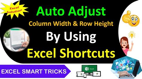 Auto Adjust Column Width And Row Height By Using Excel Shortcut Keys