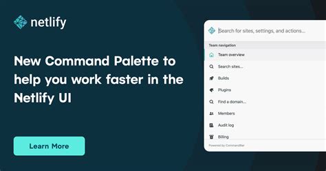 New Command Palette Work Faster In The Netlify Ui