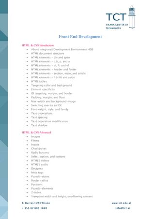 Kursi Front End Development PDF