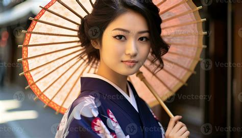 Ai Generated Beautiful Young Woman In Traditional Japanese Clothing