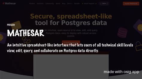 mathesar is built with django
