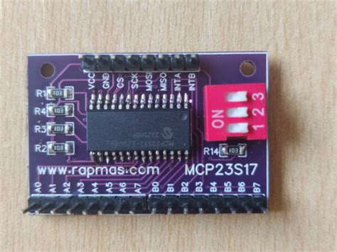 MCP23S17 SPI Extension Board 16 I O Expander Arduino Raspberry RAPMAS