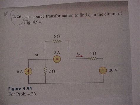 Solved Use Source Transformation To Find I 0 In The Circuit