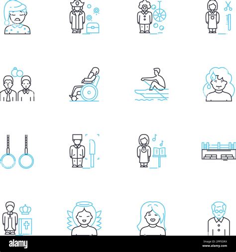 Relationship Counselling Linear Icons Set Communication Trust