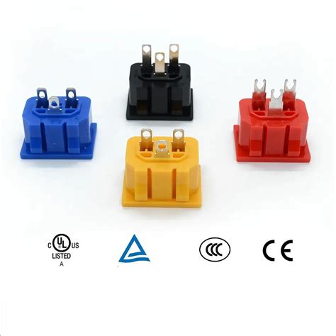 C Pin AC Power Female Socket Receptacle EU Standard