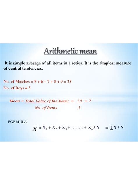 What Is Arithmetic Mean