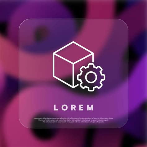 Premium Vector Setting Icon Glassmorphism Style Vector Line Icon For Business And Advertising