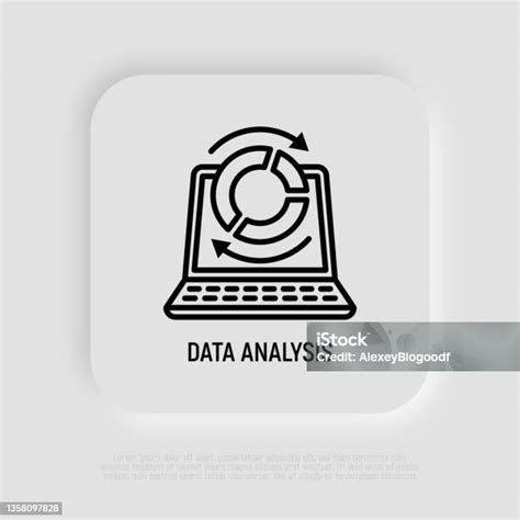 데이터 분석 씬 선 아이콘 오픈 랩톱 및 화살표가 있는 다이어그램 현대 벡터 일러스트레이션 0명에 대한 스톡 벡터 아트 및 기타