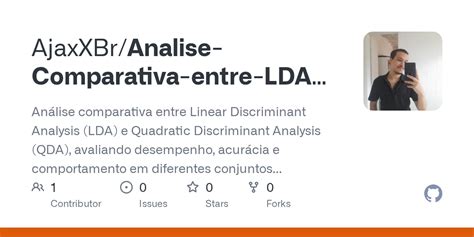 Github Ajaxxbranalise Comparativa Entre Lda E Qda Em Machine