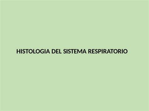 Histologia Neumocitos Tipo I Y Tipo Iipptx