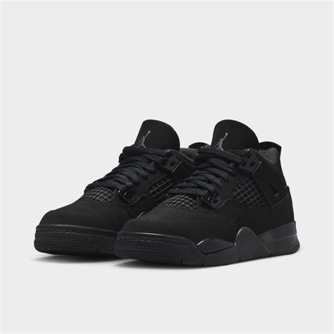Jordan 4 Retro Ps Black Black Light Graphite Jd Sports