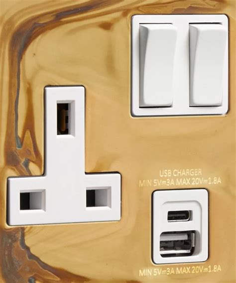 Smoked Double Socket With Usb And Usb C Dowsing And Reynolds