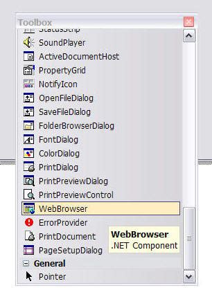 Windows Forms WebBrowser Control