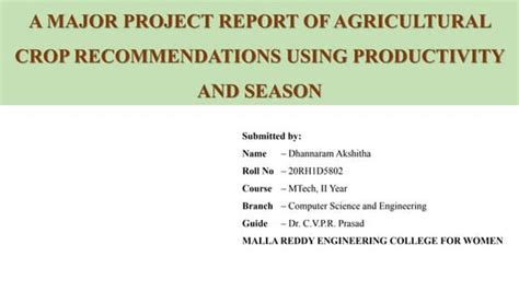 Crop Yield Prediction Using Machine Learningpptx Agriculture