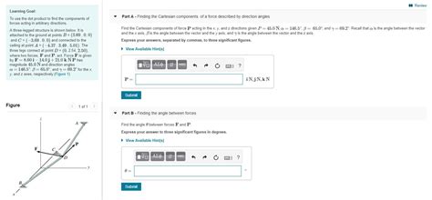 Solved Review Part A Finding The Cartesian Components Of A