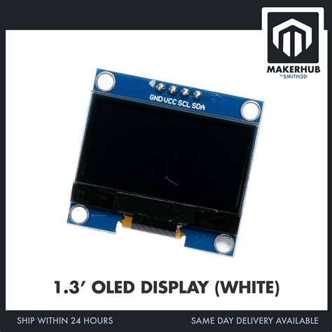 13 Oled Display Module 13 Inch White Blue Oled Display Iic I2c Communication For Arduino Iot