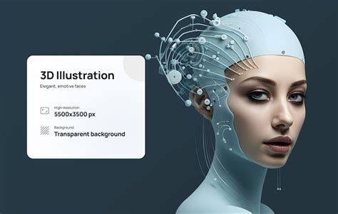 A Website Design Android Girl Thats Supposed To Be Used For Generate Ai Premium Ai Generated Psd