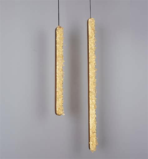 Pedra De Cristal Vertical Linear Pendant Bedside And Ensuite Lighting