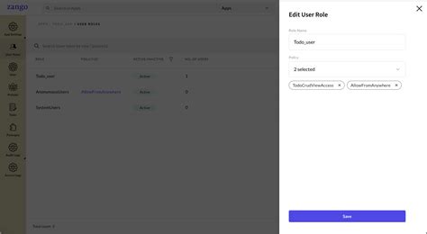 create a todo app zango docs