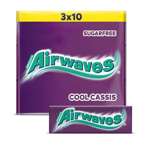 Airwaves Chewing Gum Cool Cassis Sugar Free Purple Flavor 20 X 3