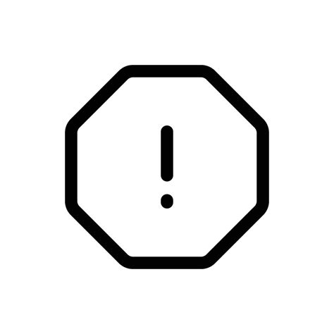 Warning Icon In Trendy Outline Style Isolated On White Background Warning Silhouette Symbol For