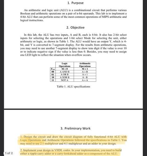 solved an arithmetic and logic unit alu is a combinational
