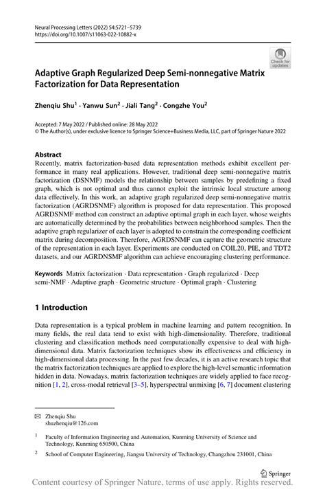 Adaptive Graph Regularized Deep Semi Nonnegative Matrix Factorization