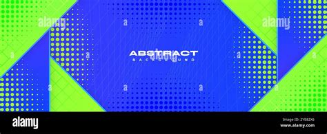 Modern Abstract Blue And Green Gradient Background With Papercut Concept Dynamic Technology