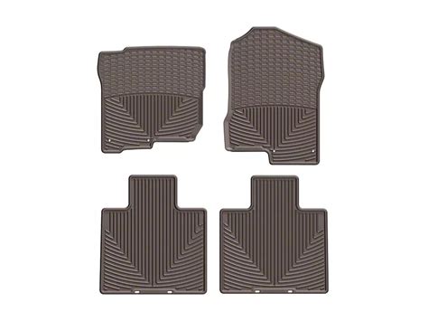 Weathertech Titan All Weather Front And Rear Rubber Floor Mats Cocoa