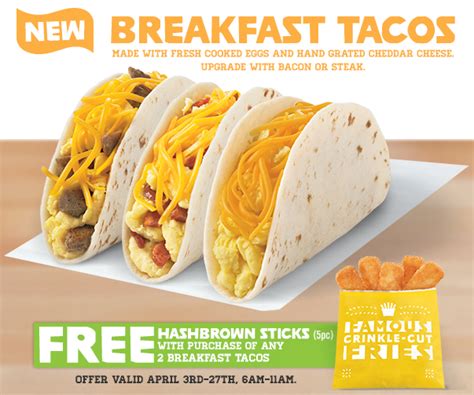 Del Taco Breakfast Menu