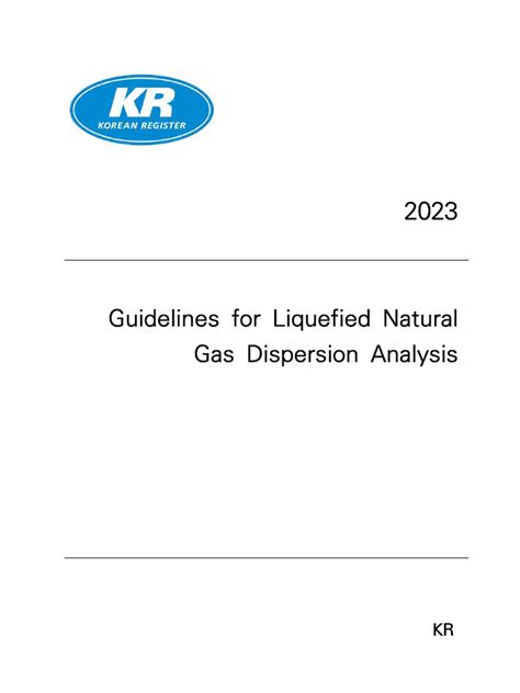 Guidelines For Liquefied Natural Gas Dispersion Analysis Pdf