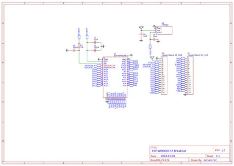 Esp32 Esp Wroom 32 Breakout Rev 1 Platform For Creating And Sharing Projects Oshwlab