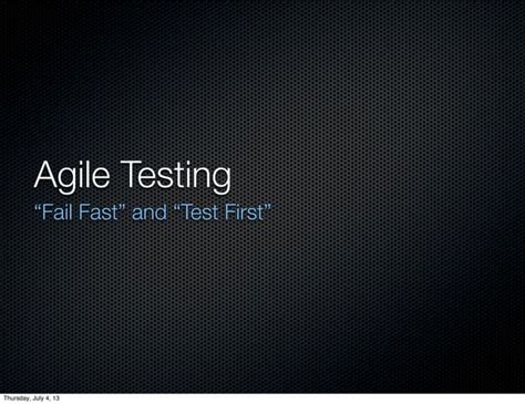 Workshop Agile Testing Pdf