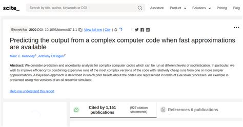Predicting The Output From A Complex Computer Code When Fast