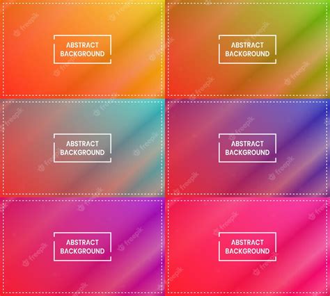 Premium Vector Six Sets Of Gradient Background With Diagonal Shining And Frame Simple Modern