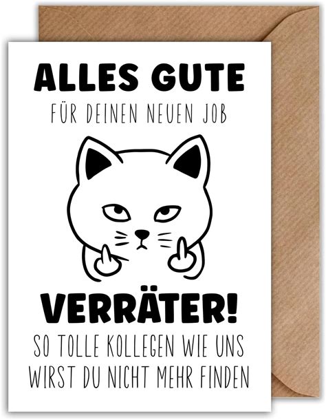 Wbdesignz Lustige Abschiedskarte Gans Kollege Karte Zum Abschied Job Jobwechsel Spruch