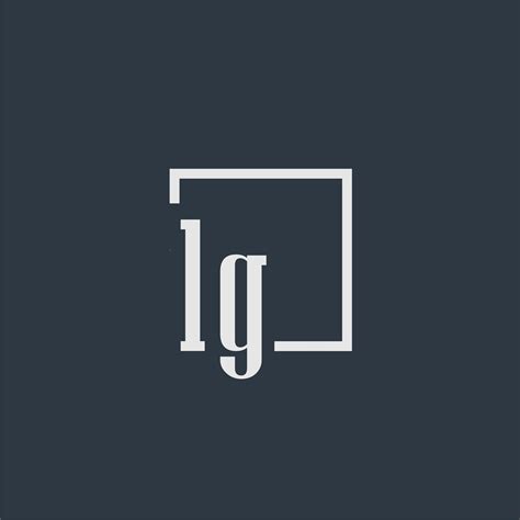 LG Initial Monogram Logo With Rectangle Style Dsign Vector Art At Vecteezy