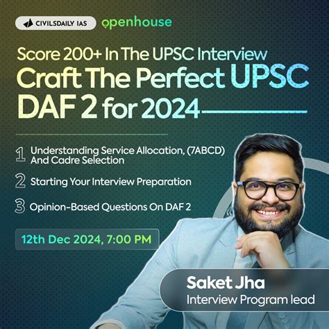 UPSC Interview Masterclass By Saket Sir Lead Interview Programme Craft The Perfect UPSC